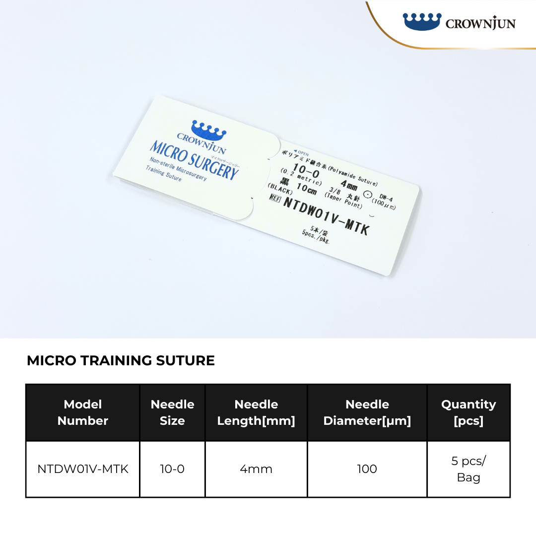 MICRO TRAINING SUTURE 10-0, 4mm (NTDW01V-MTK) – CROWNJUN