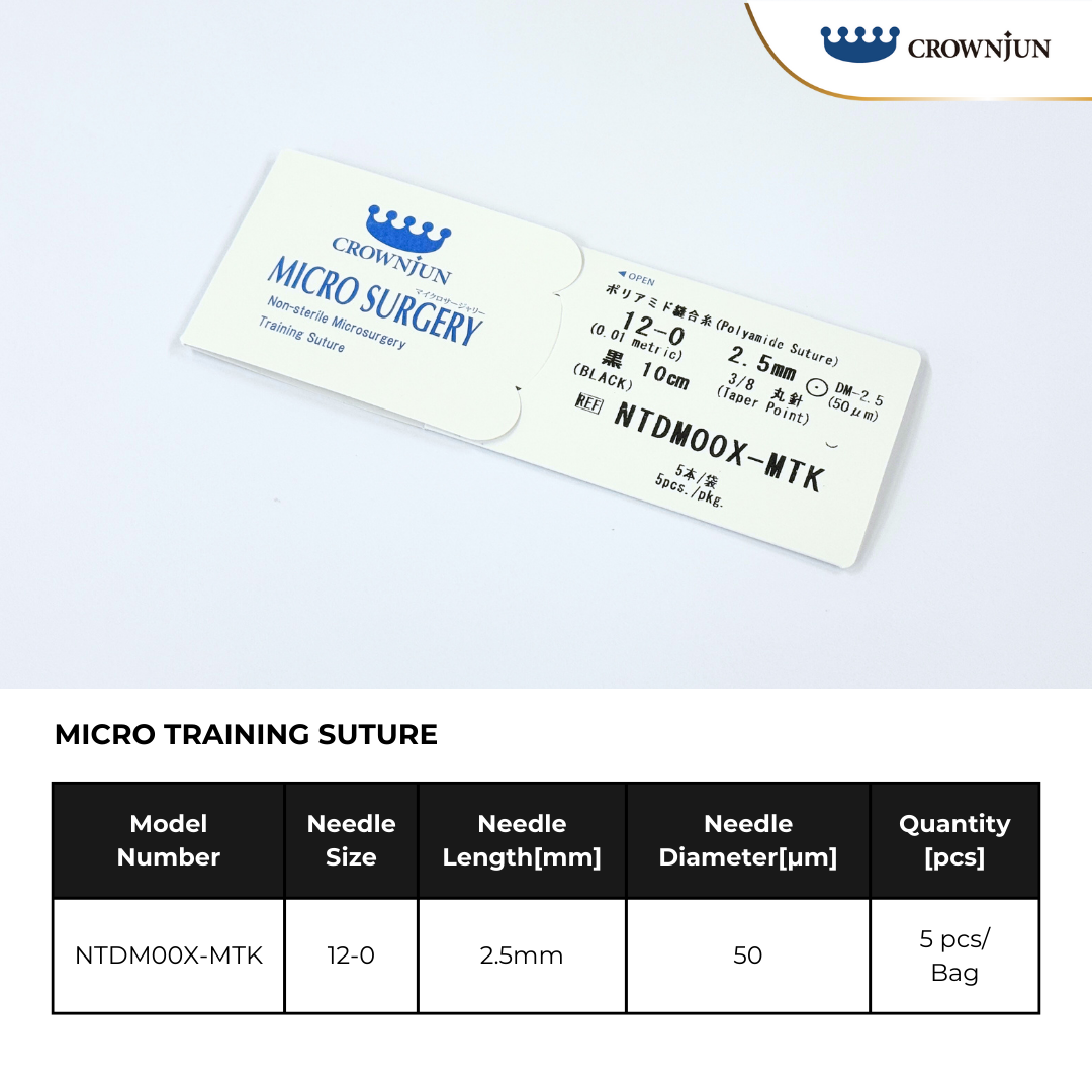 SUPERMICRO TRAINING SUTURE 12-0, 2.5mm (NTDM00X-MTK) – CROWNJUN